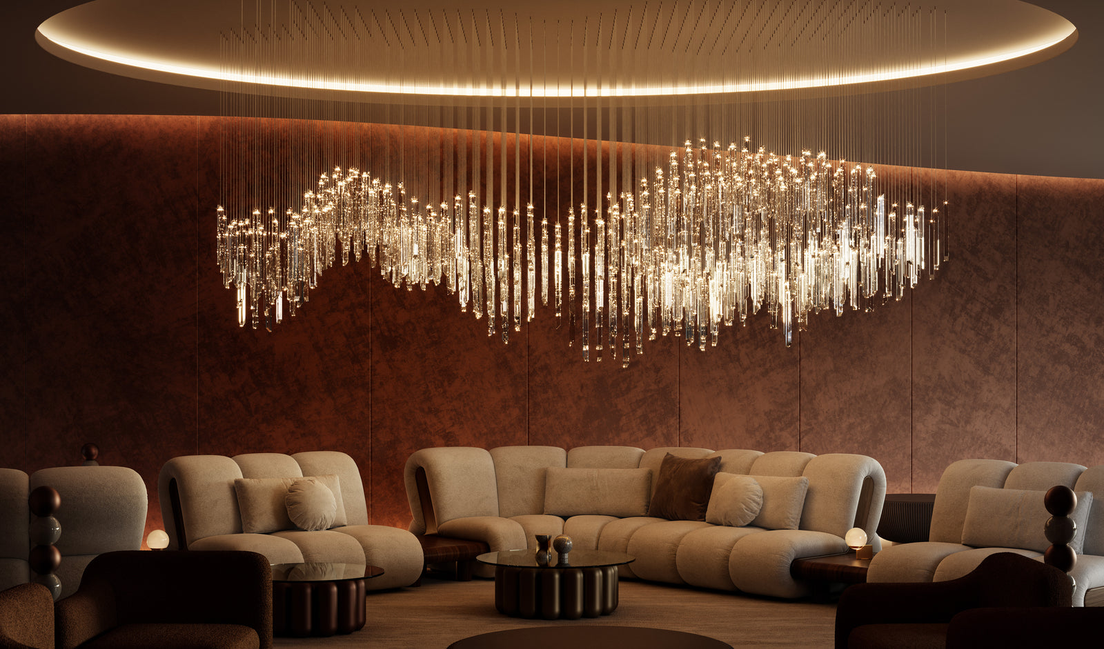 Vetta | Sculptural Glass Light | Bespoke Chandelier - Cameron Design House